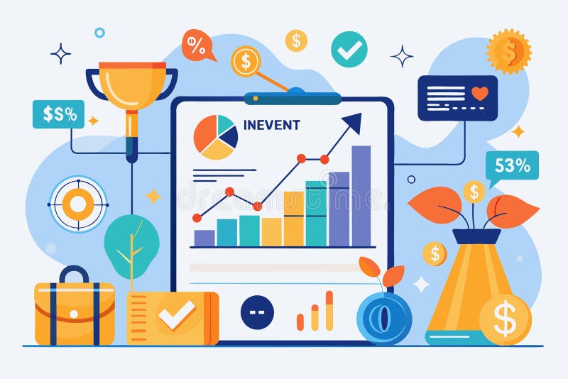A Chart Displays Marketing Investment Effectiveness with Colorful ...