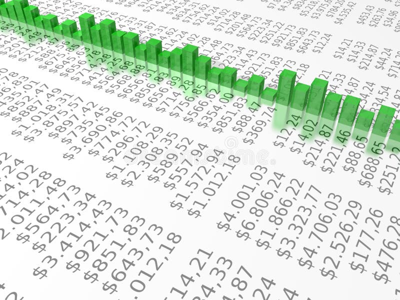 Chart on Dollar Report Background Stock Illustration - Illustration of ...