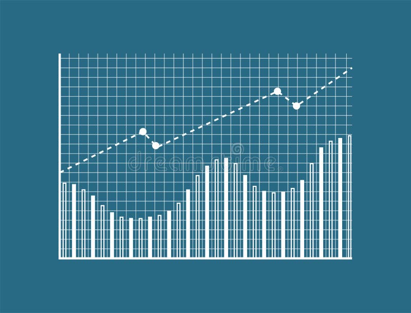 Chart with Dots Lines Poster Vector Illustration Stock Vector ...