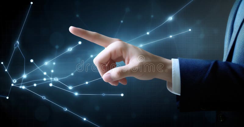 Virtual Hand Holds Up the Holographic Earth. Sci-fi Concept Design for ...