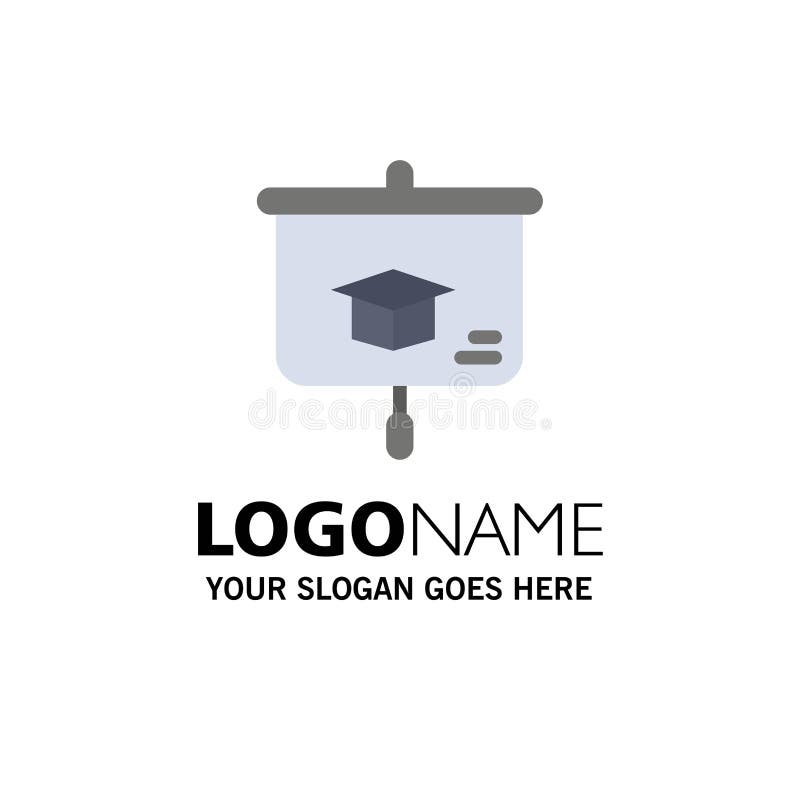 Chart, Education, Presentation, School Business Logo Template. Flat ...