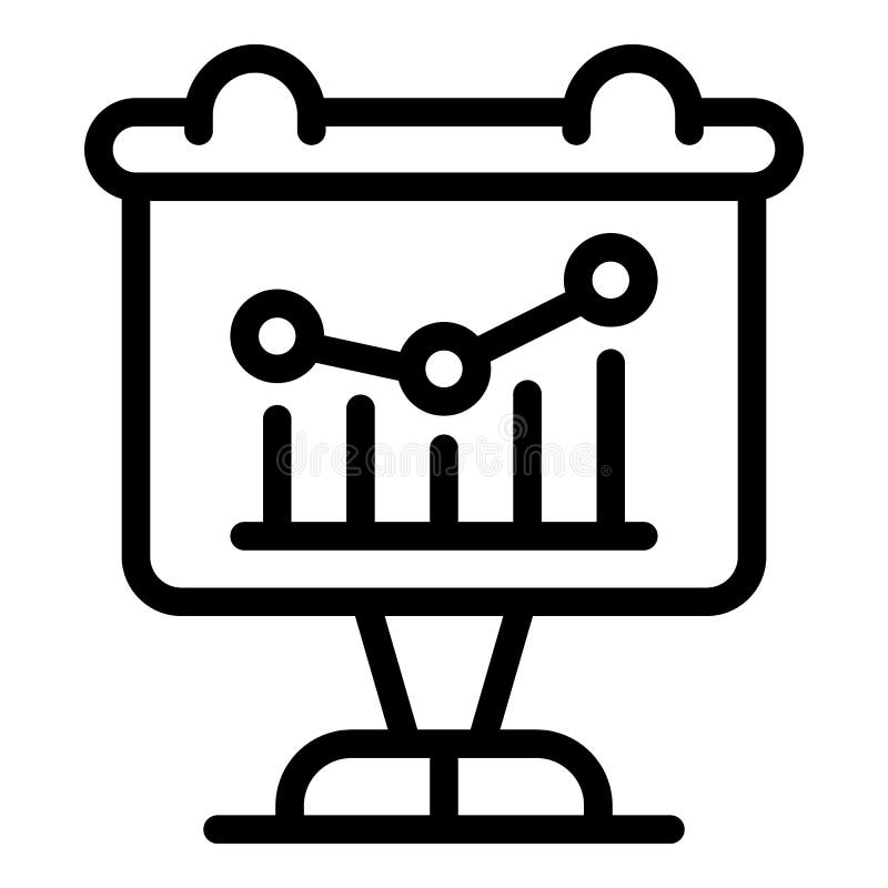 Chart Event Results Icon, Outline Style Stock Vector - Illustration of ...