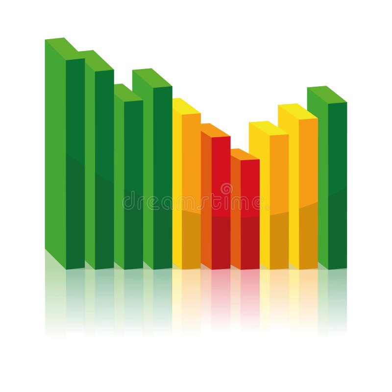 Chart Falling and Rising Business Concept Stock Vector - Illustration ...