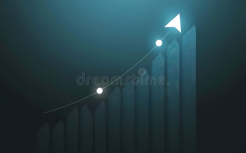 A Modern Illustration of a Rising Business Graph Chart, with a ...
