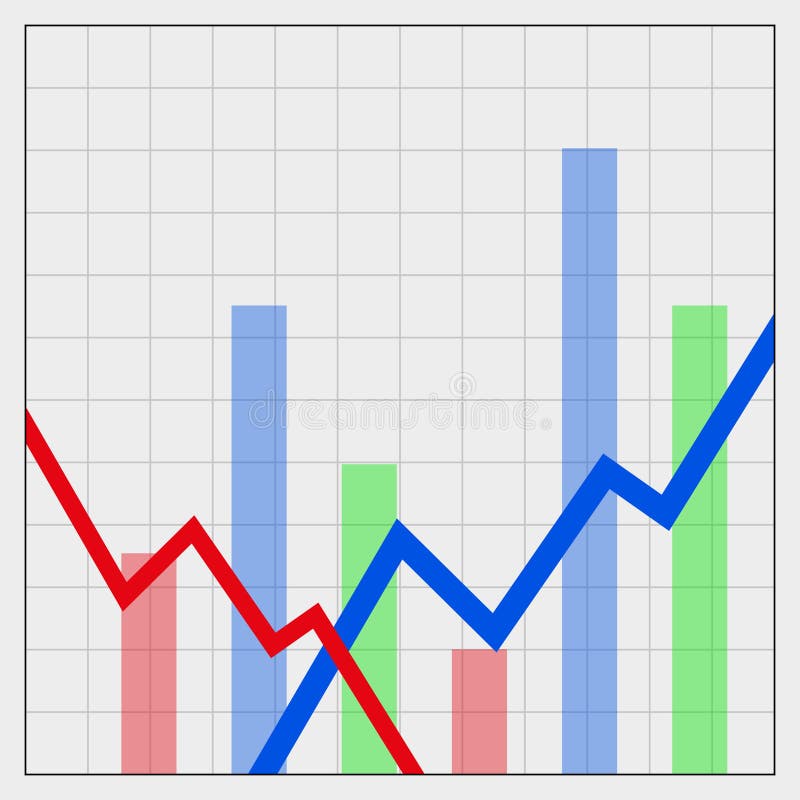Chart of Financial Ups and Downs. Diagrams Stock Vector - Illustration ...