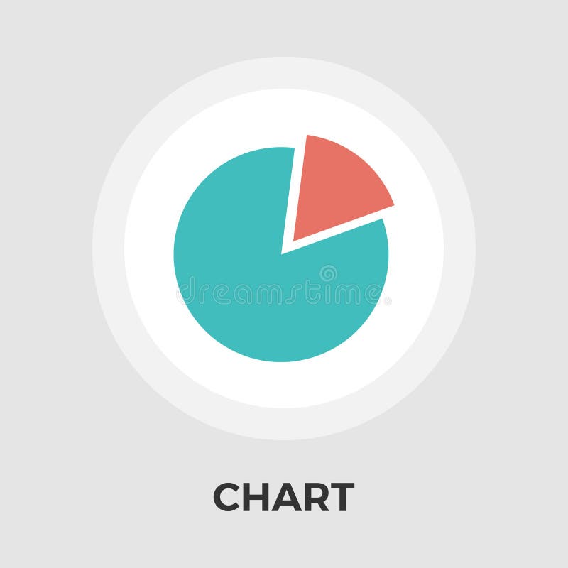 Chart flat single icon. stock vector. Illustration of design - 97931789