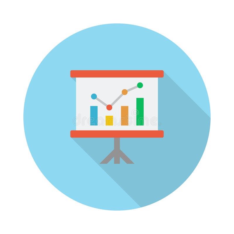 Chart flat vector icon stock vector. Illustration of report - 157481531