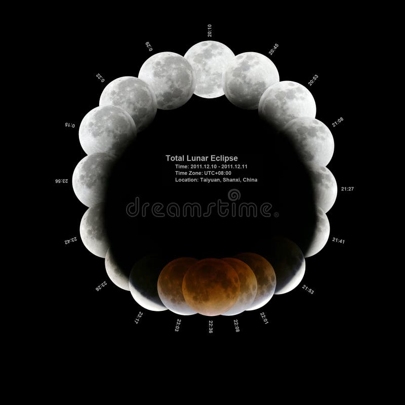 Full lunar eclipse stock illustration. Illustration of solstice - 109646662