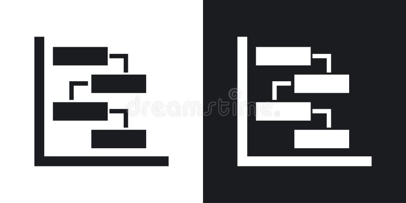 Gantt Icon Vector Sign and Symbol Isolated on White Background, Gantt ...