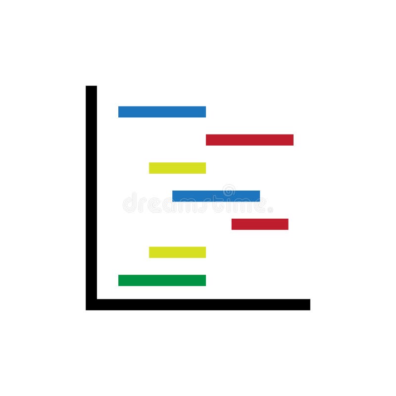 Chart Gantt Icon, Vector Illustration Stock Vector - Illustration of ...