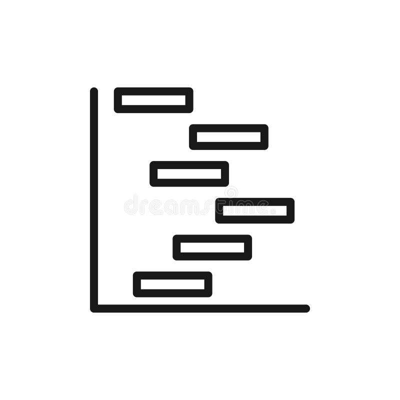 Gantt Icon Vector Sign and Symbol Isolated on White Background, Gantt ...