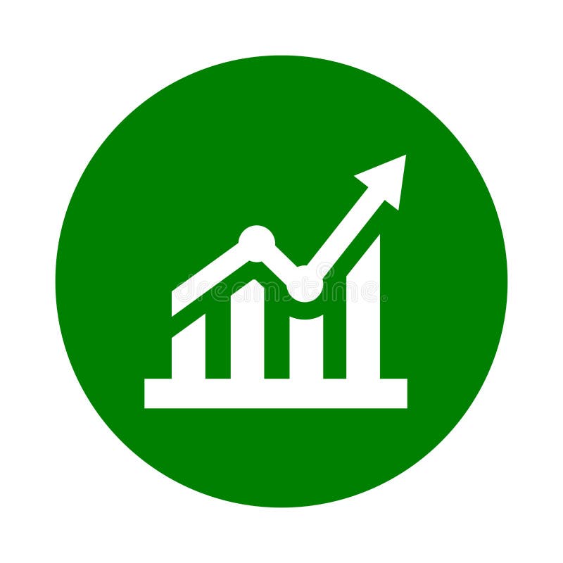 Chart, Graph, Analytics Icon. Green Vector Design Stock Illustration ...