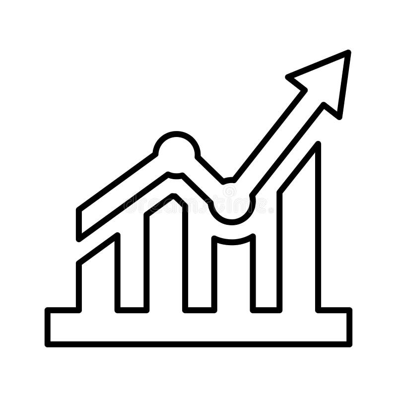 Chart, Graph, Analytics Outline Icon. Line Art Sketch Stock ...