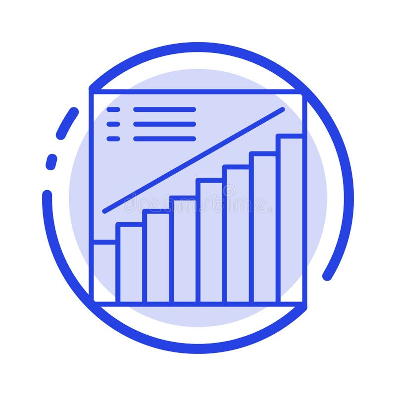 Chart, Graph, Analytics, Presentation, Sales Blue Dotted Line Line Icon ...