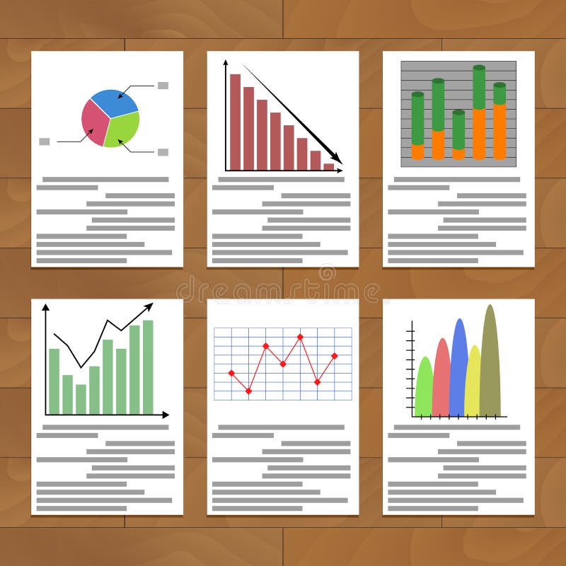 Chart and graph collection stock vector. Illustration of infomation ...