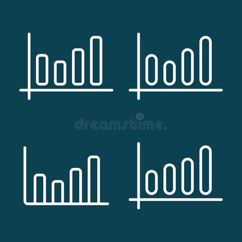 Chart, Graph Icon on Blue Background Stock Illustration - Illustration ...