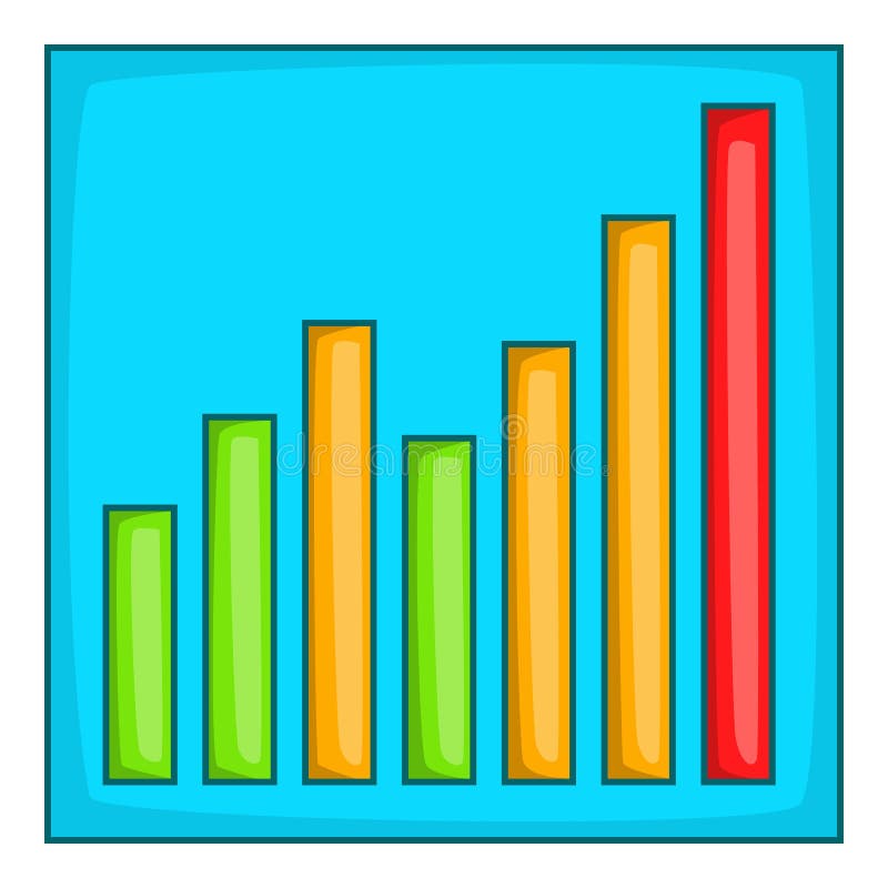 Chart Graph Icon, Cartoon Style Stock Vector - Illustration of diagram ...
