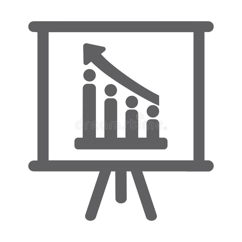 Chart, Graph Icon / Gray Version Stock Vector - Illustration of logo ...