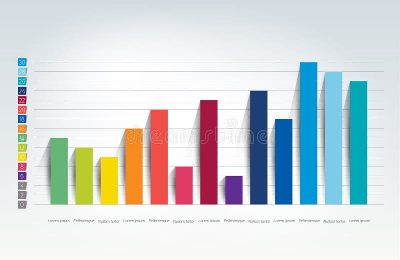 Chart Graph Scheme Simply Color Editable Infographics Element