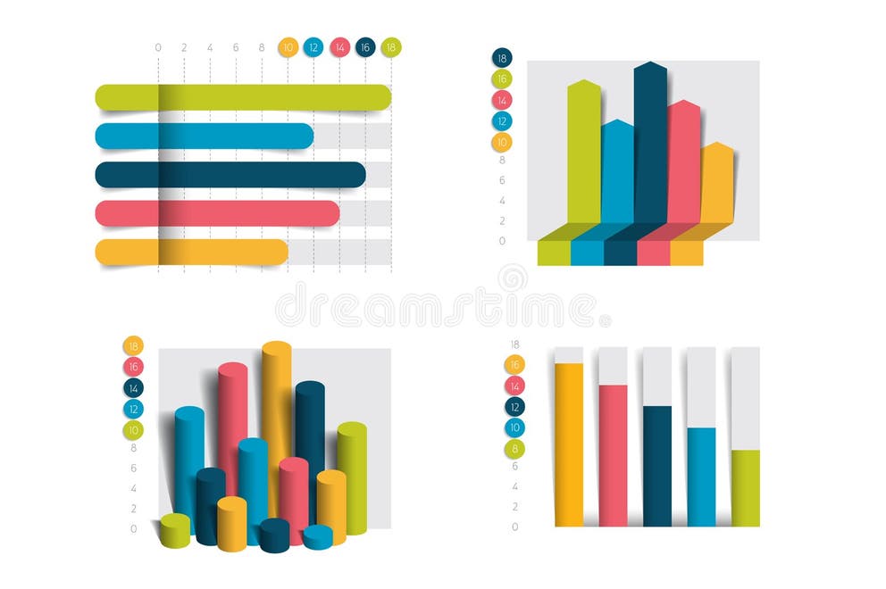 Chart, Graph with Shadows Effect. Stock Vector - Illustration of layout ...