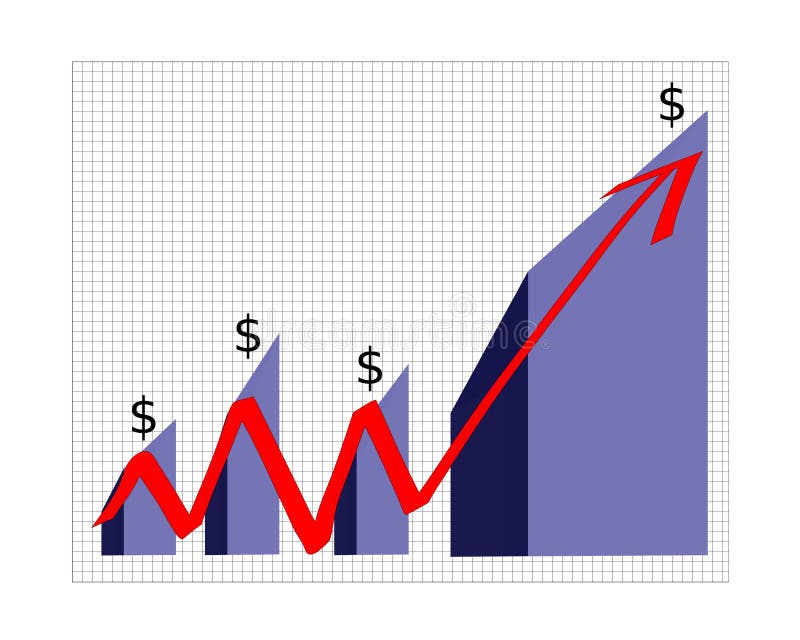 Chart Graph Success Increase Dollar Stock Illustration - Illustration ...