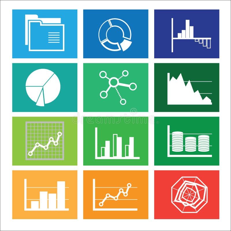 Chart graph windows stock vector. Illustration of collection - 53818047