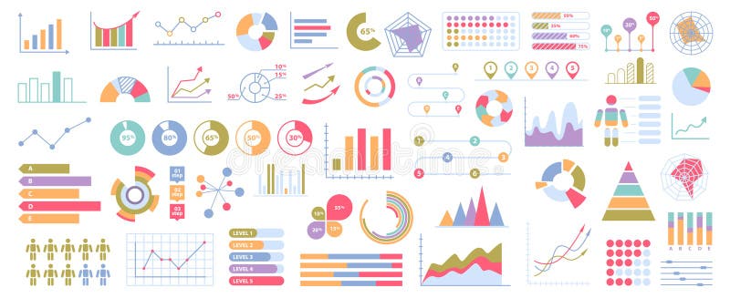 Chart and Graphs, Sales Increase and Reduce Stock Vector - Illustration ...