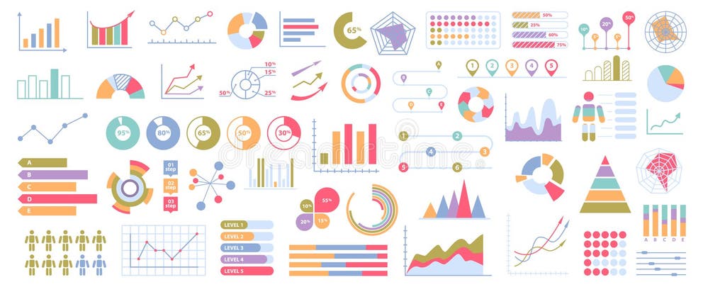 Chart and Graphs, Sales Increase and Reduce Stock Vector - Illustration ...