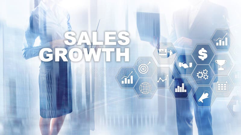 Chart Growth Concept. Sales Increase, Marketing Strategy. Double ...
