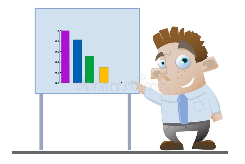 Chart_guy stock illustration. Illustration of spreadsheet - 10135017