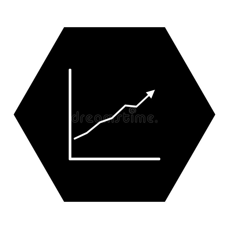 Chart and hexagon stock vector. Illustration of graph - 183822265