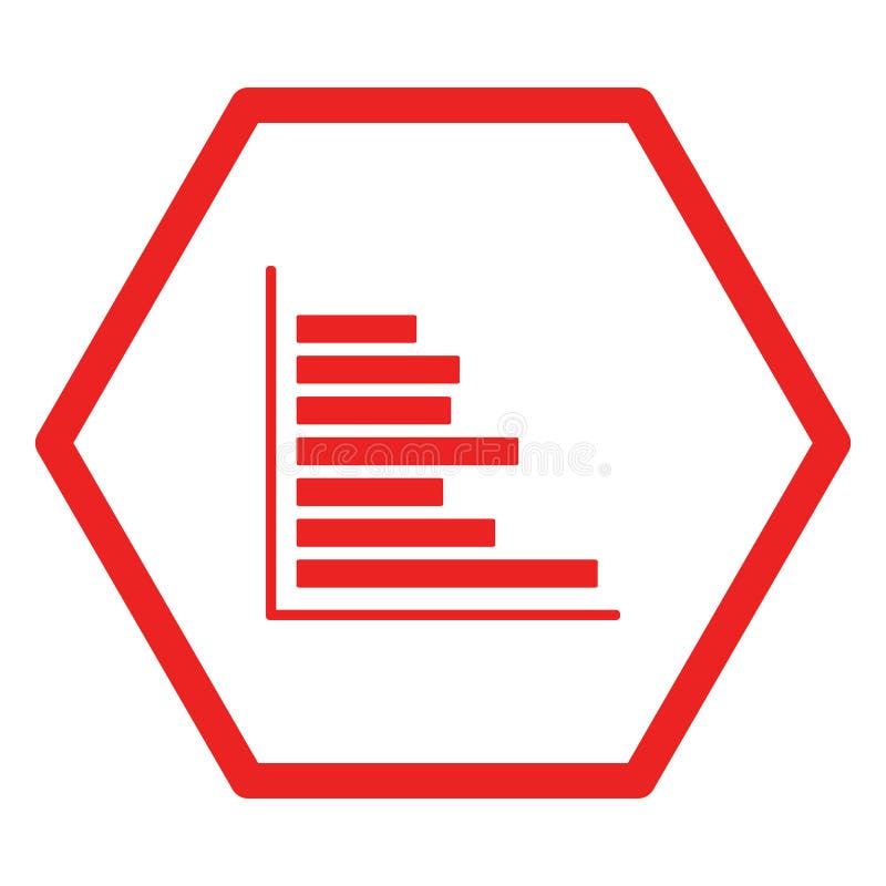 Chart and hexagon stock vector. Illustration of statistics - 228486284