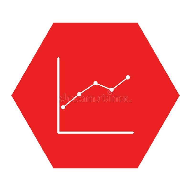 Chart and hexagon stock vector. Illustration of icon - 170176515