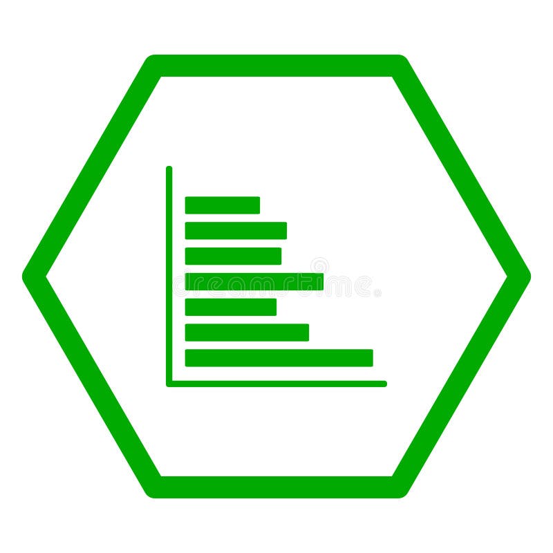 Chart and hexagon stock vector. Illustration of graphic - 206835731