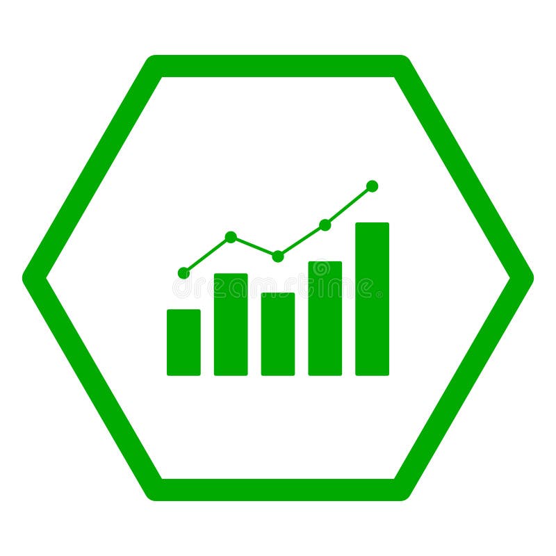 Chart and hexagon stock vector. Illustration of data - 169157600