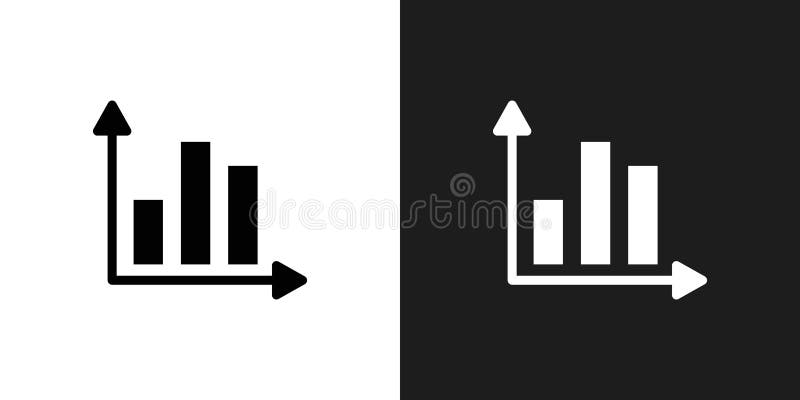 Chart Histogram Icon Logo Set Vector Stock Vector - Illustration of ...