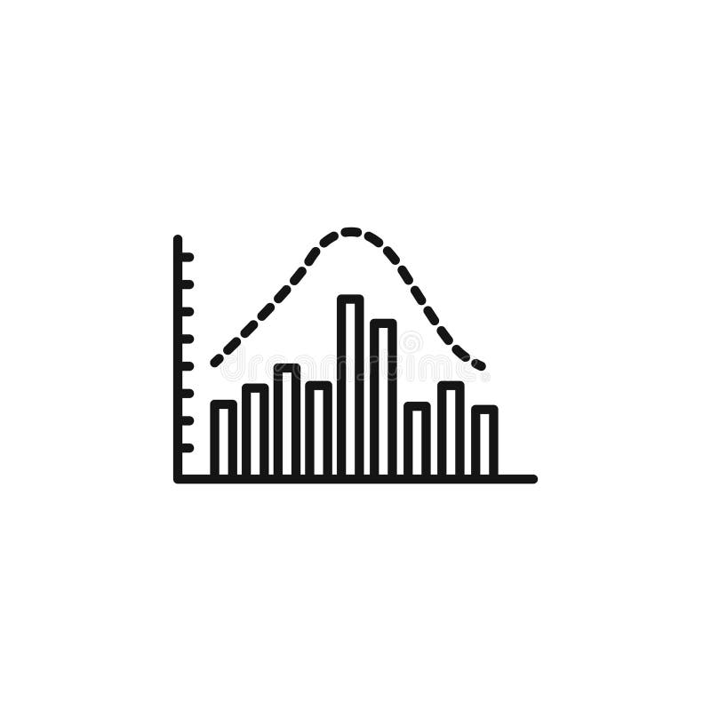 Chart Histogram Icon Thin Line Flat Illustration Stock Illustration ...