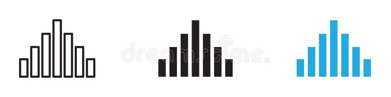 Chart Histogram Icon Thin Line Illustration Stock Vector - Illustration ...