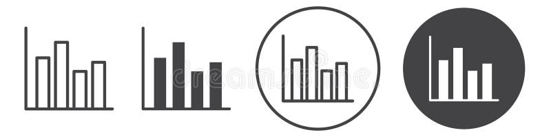 Chart Histogram Icon Thin Line Illustration Stock Vector - Illustration ...