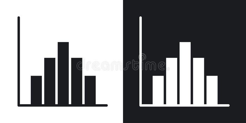Bar Histogram Icon. Simple Black Line Style Stock Vector - Illustration ...