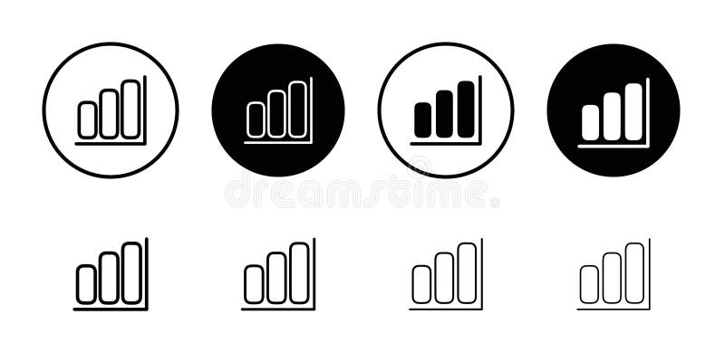 Chart Historigram Icon Outline Vector for Web Ui Stock Vector ...