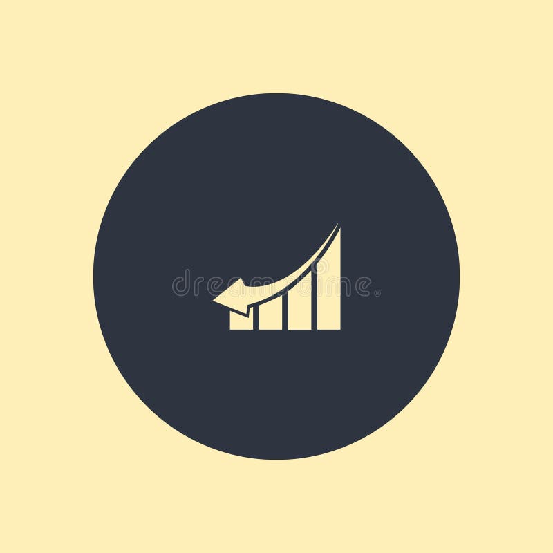 Graph Chart Down Icon in Hand. Down Arrow Symbol. Stock Illustration ...