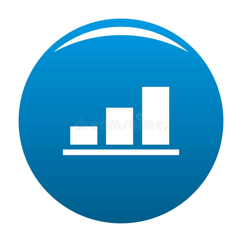 Chart icon blue stock illustration. Illustration of graph - 123757442