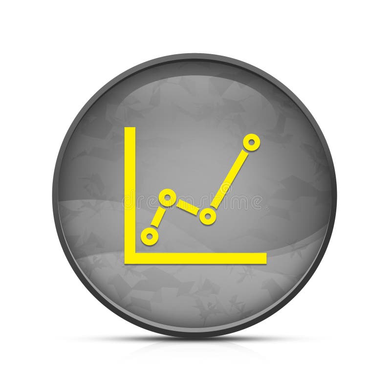Chart Icon on Classy Splash Black Round Button Illustration Stock ...
