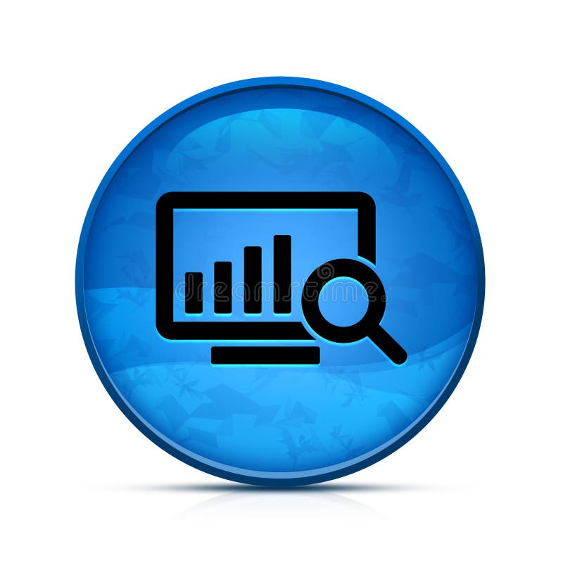 Chart Icon on Classy Splash Blue Round Button Illustration Stock ...