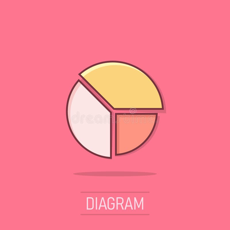 Chart Icon in Comic Style. Diagram Cartoon Vector Illustration on ...
