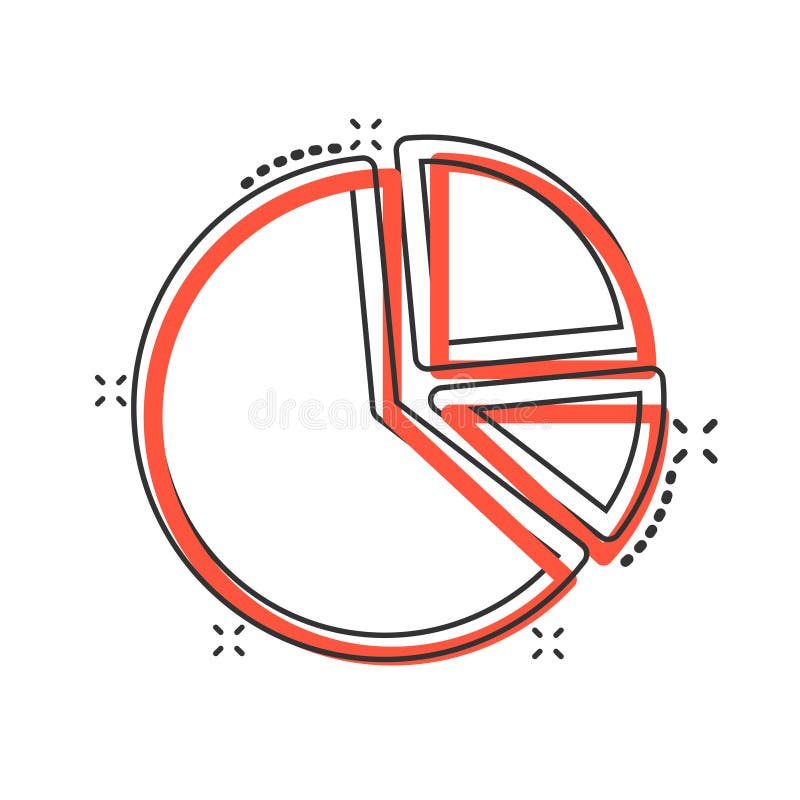 Chart Icon In Comic Style. Diagram Cartoon Vector Illustration On White ...