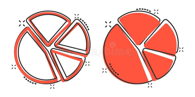 Chart Icon in Comic Style. Diagram Cartoon Vector Illustration on White ...