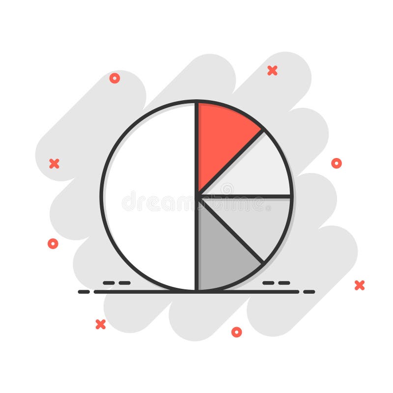 Chart Icon in Comic Style. Diagram Cartoon Vector Illustration on White ...