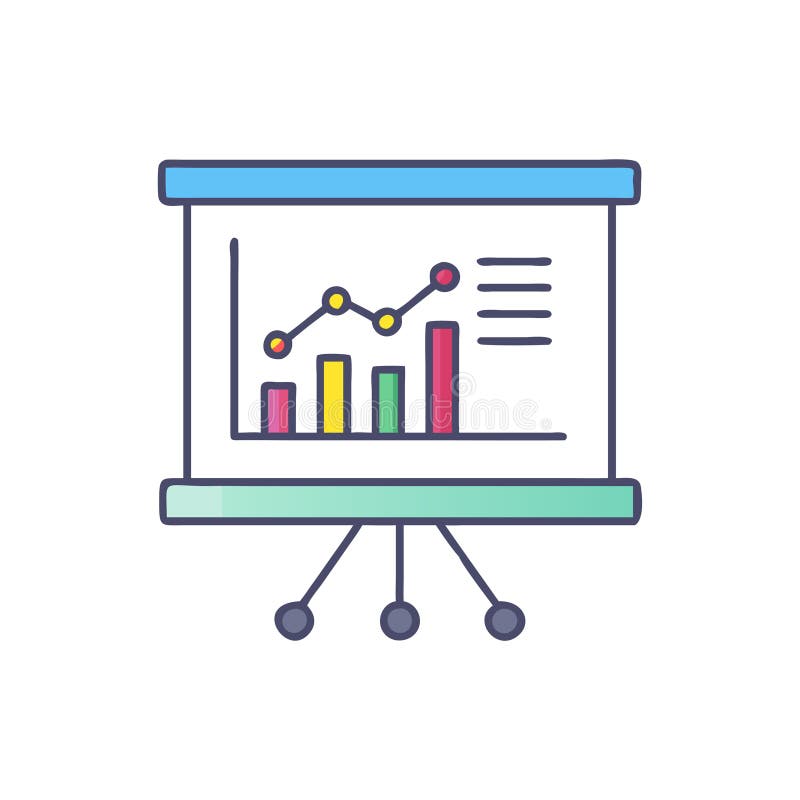 Chart Icon for Data Analysis Stock Vector - Illustration of education ...